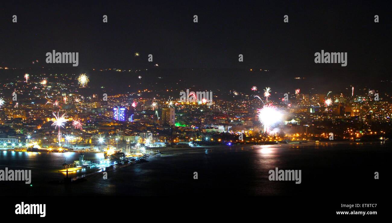 Fireworks explode east of the Bulgarian capital Sofia in honor of the ...