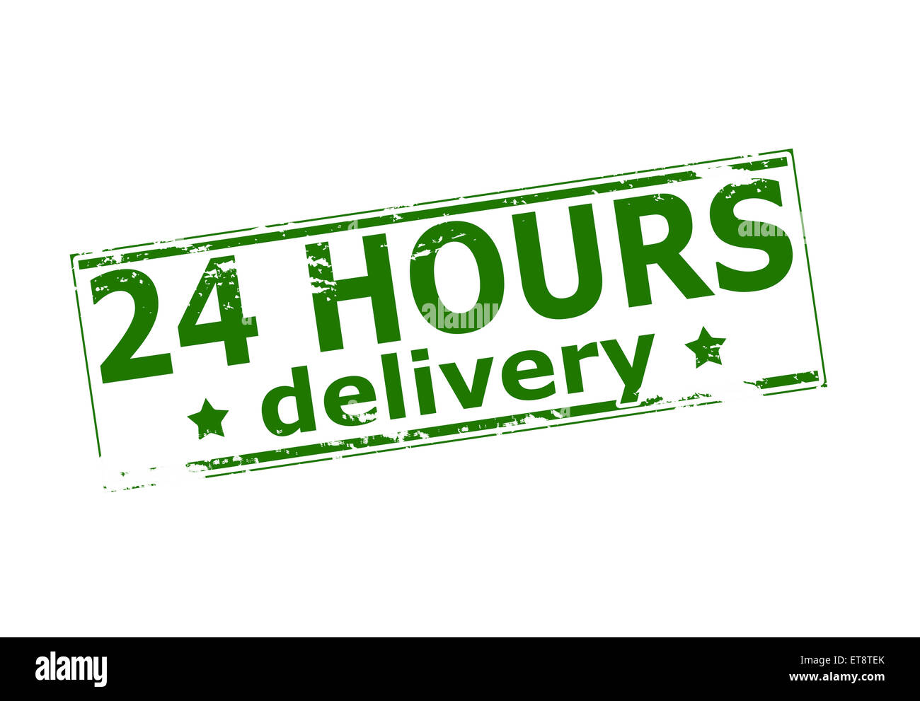 Rubber stamp with text twenty four hours delivery inside, vector ...