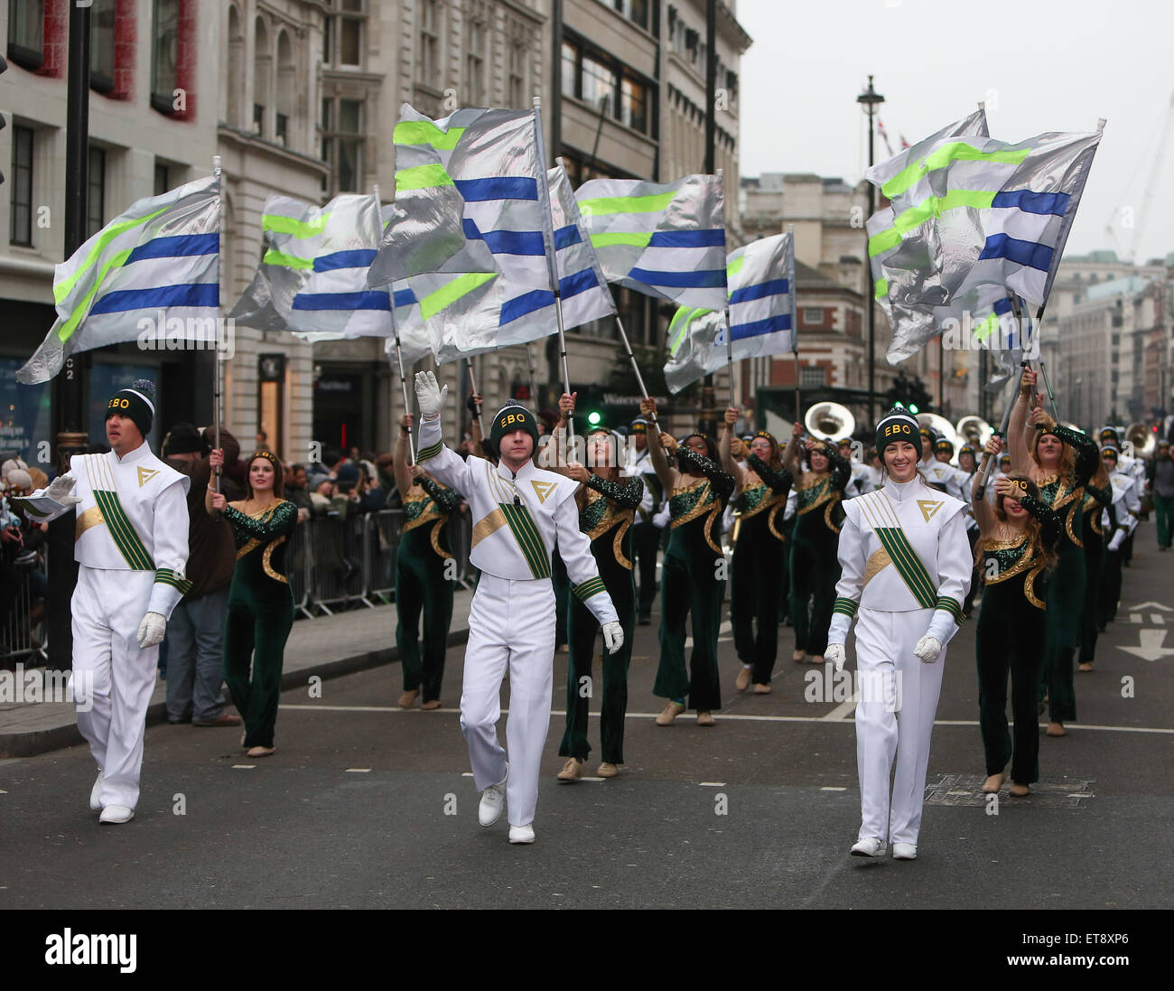 The London New Year's Day Parade makes it's way along Piccadilly ...