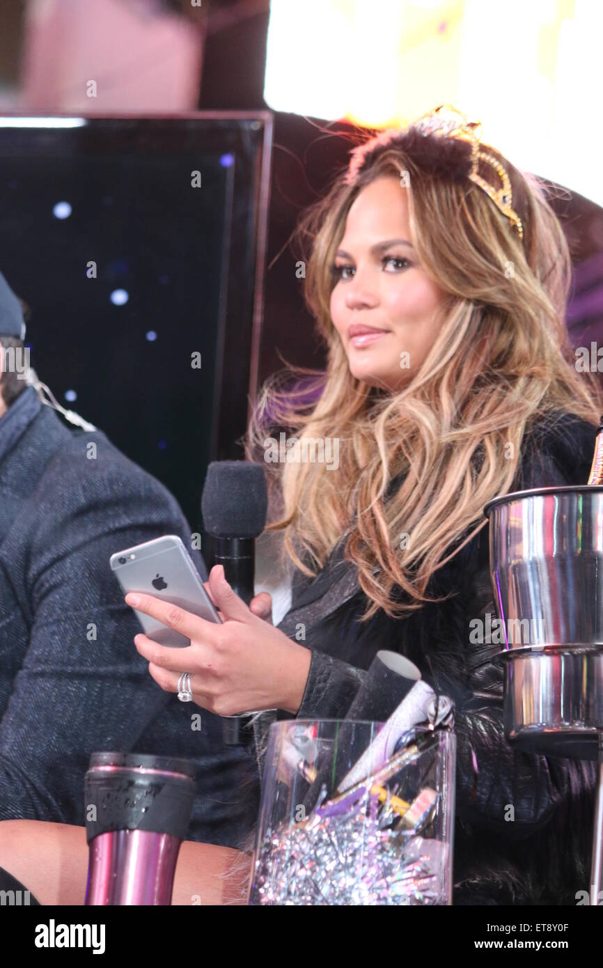 New Year's Eve 2015 in Times Square Featuring: Chrissy Teigen Where ...