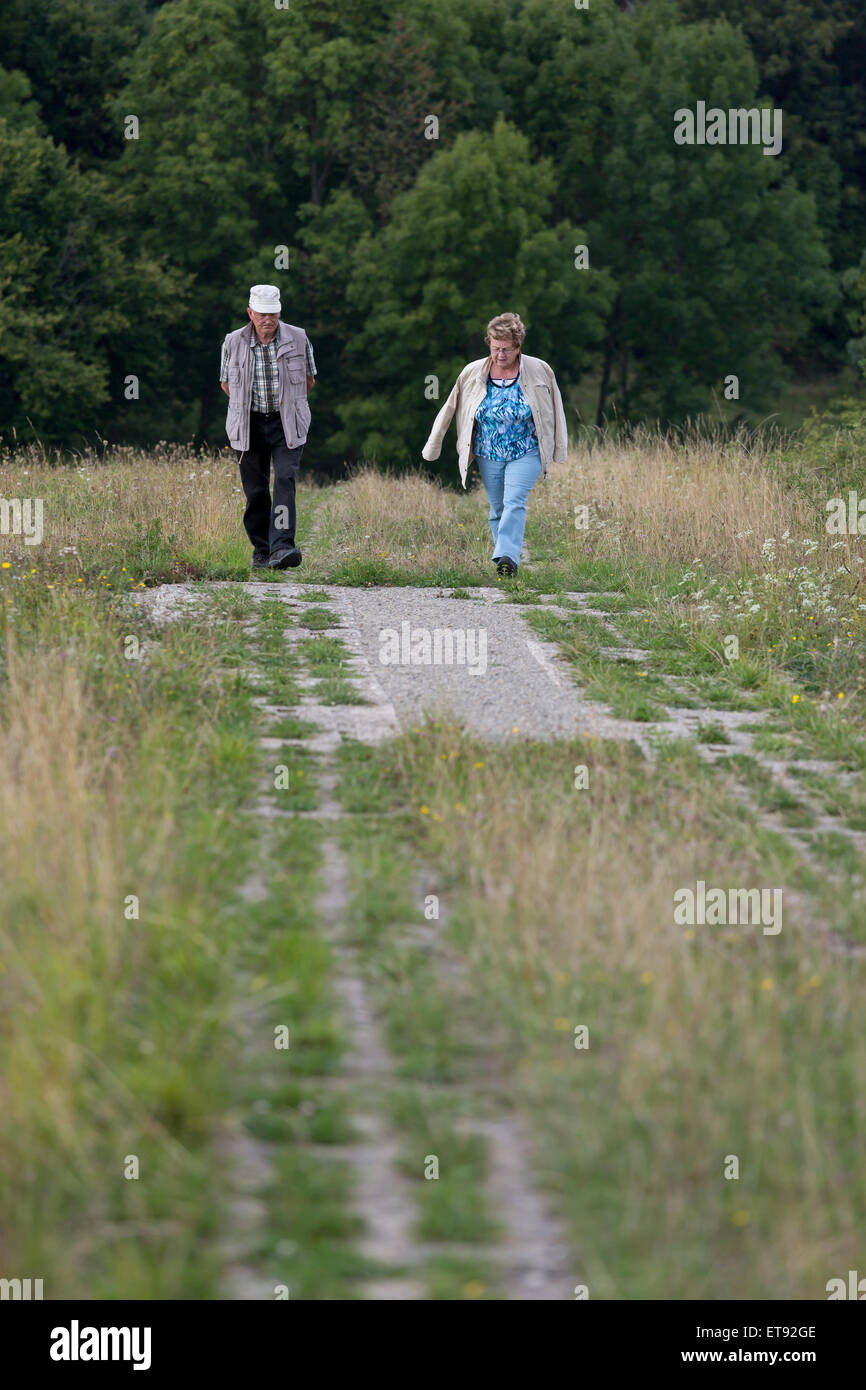 Geisa, Germany, patrol road on the memorial site Point Alpha Stock ...