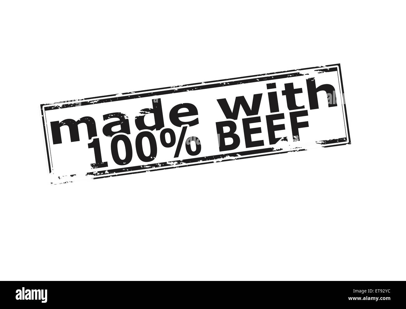 Rubber stamp with text one hundred percent beef inside, vector ...