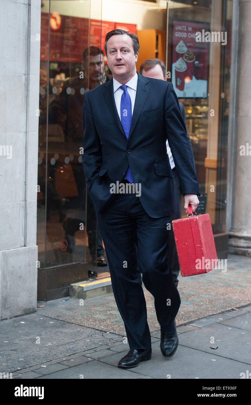 Prime Minister David Cameron arrives at BBC Broadcasting House in ...