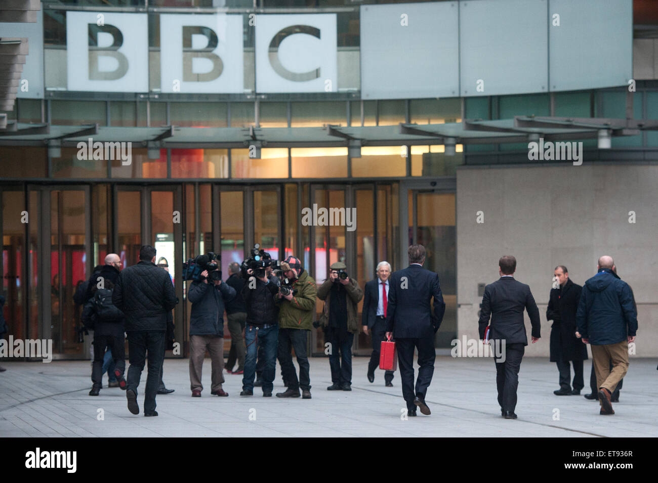 Prime Minister David Cameron arrives at BBC Broadcasting House in ...