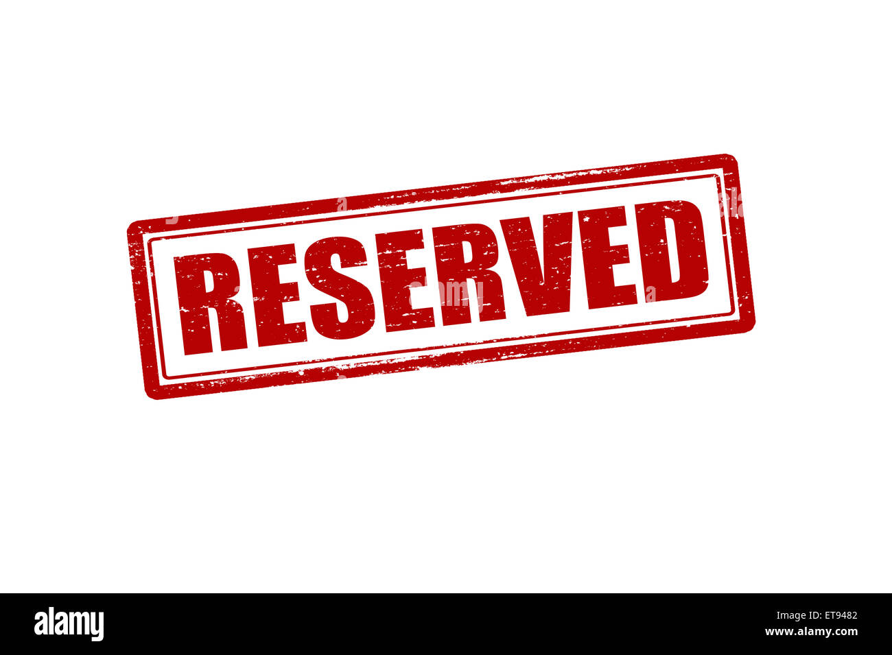 Rubber stamp with word reserved inside, vector illustration Stock Photo ...