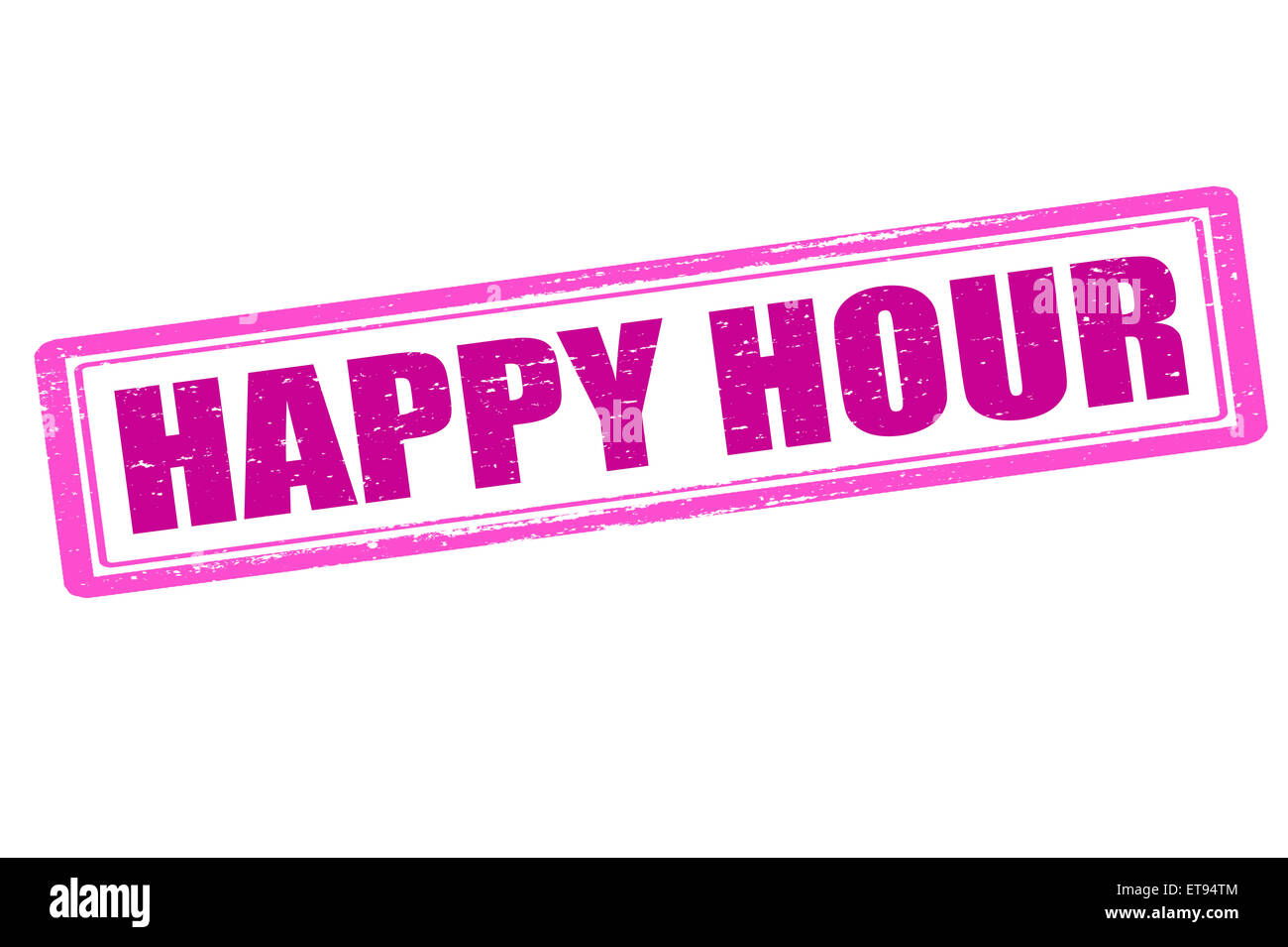 Happy hour sign stamp hi-res stock photography and images - Alamy