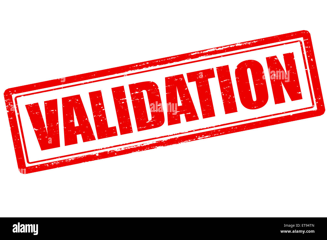 Rubber stamp with word validation inside, vector illustration Stock ...