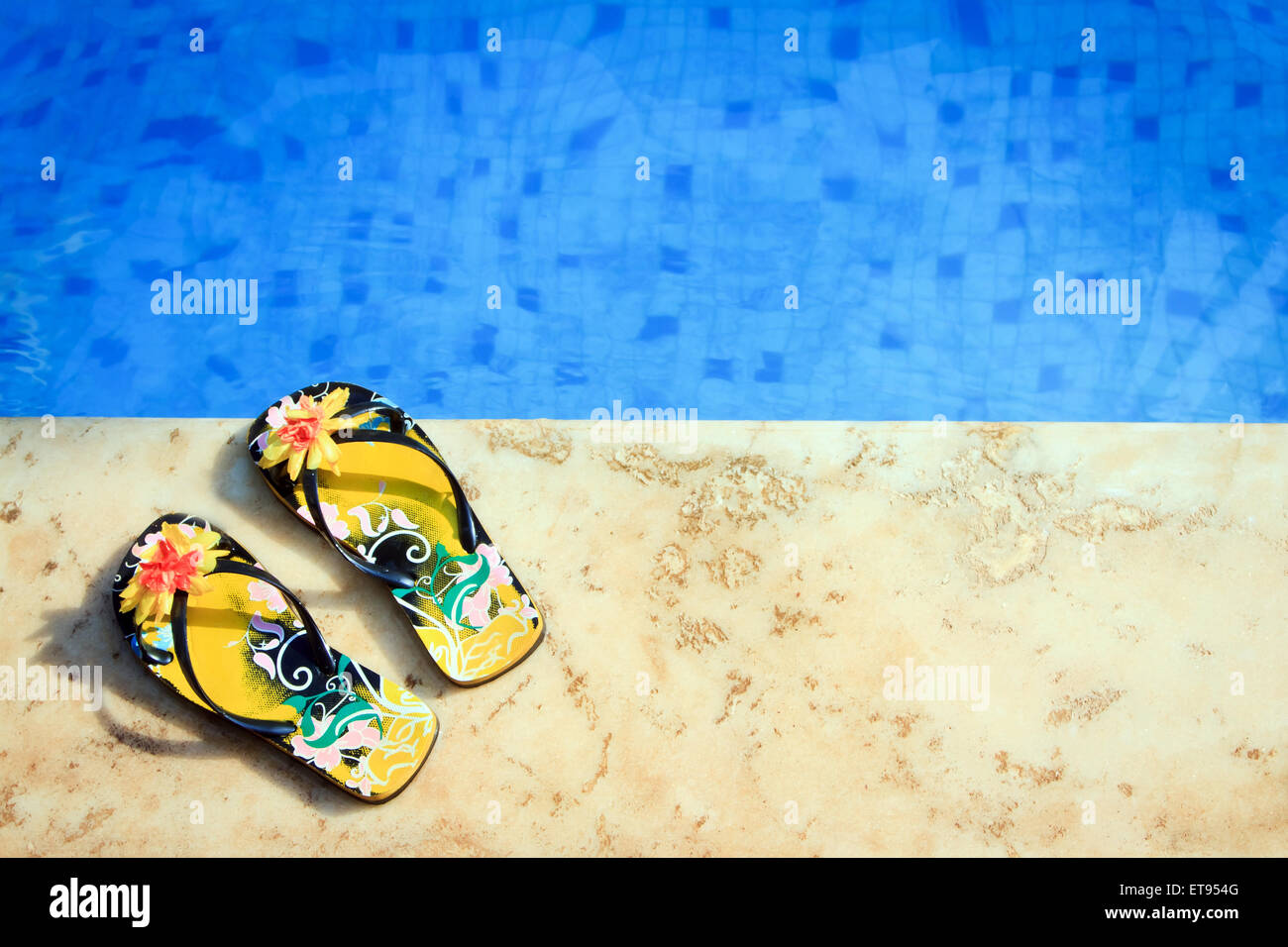Woman bright flip flop hi-res stock photography and images - Alamy