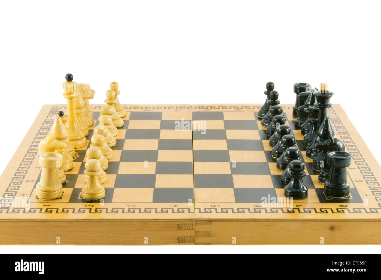 chess start the game. isolated on white background Stock Photo - Alamy