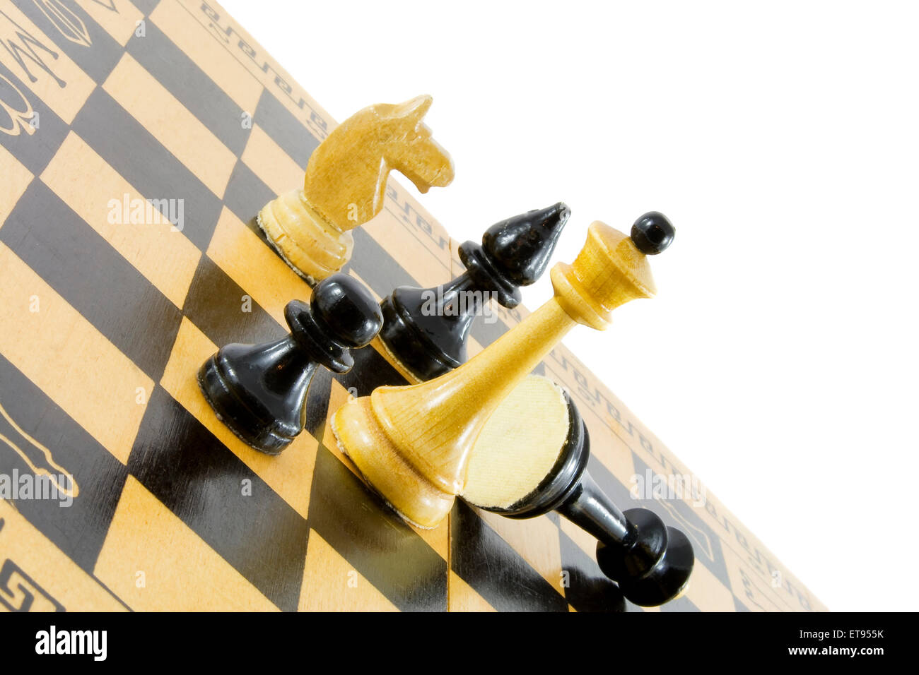chess game over. isolated on white background Stock Photo - Alamy