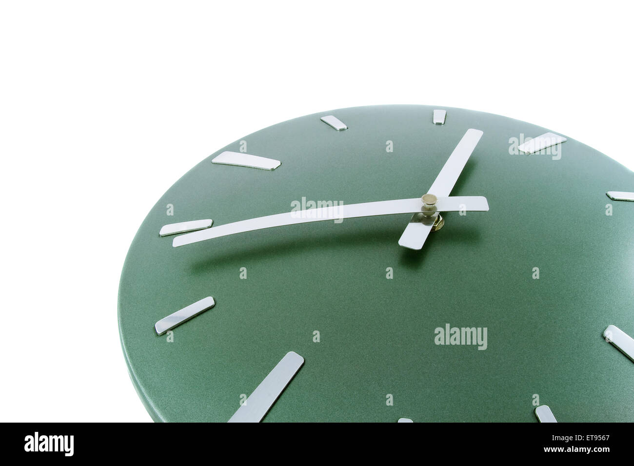 Modern clock isolated over white. Time is 14.53 a.m. Fragment Stock ...