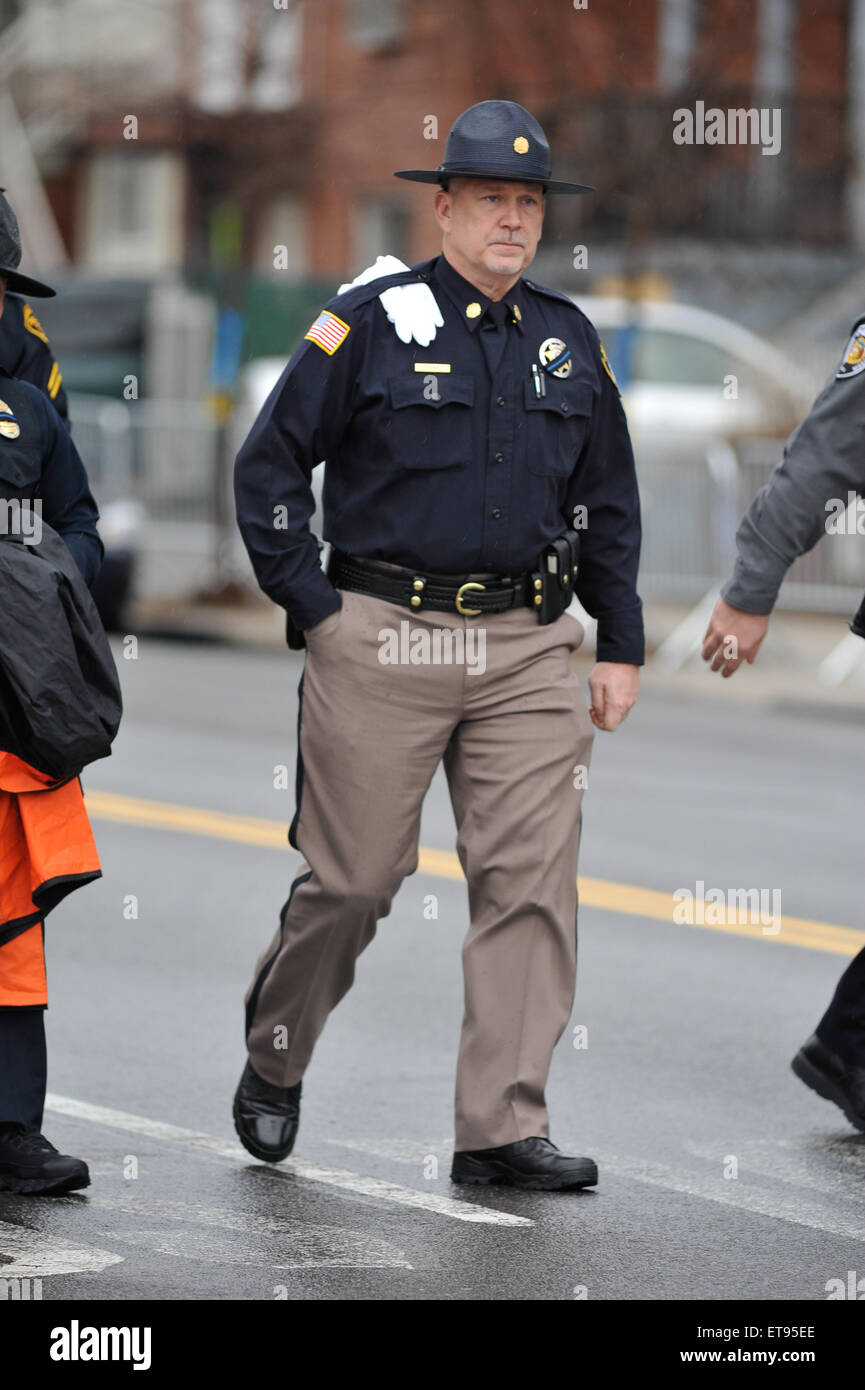 Funeral Of Nypd Officer Wenjin Liu In Manhattan Featuring Guest Where