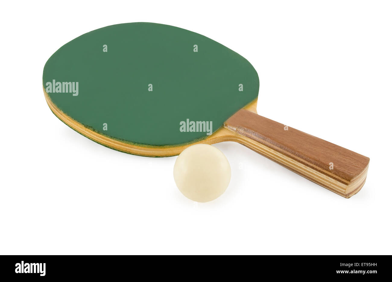 Table tennis rackets and ball isolated on white background Stock Photo ...