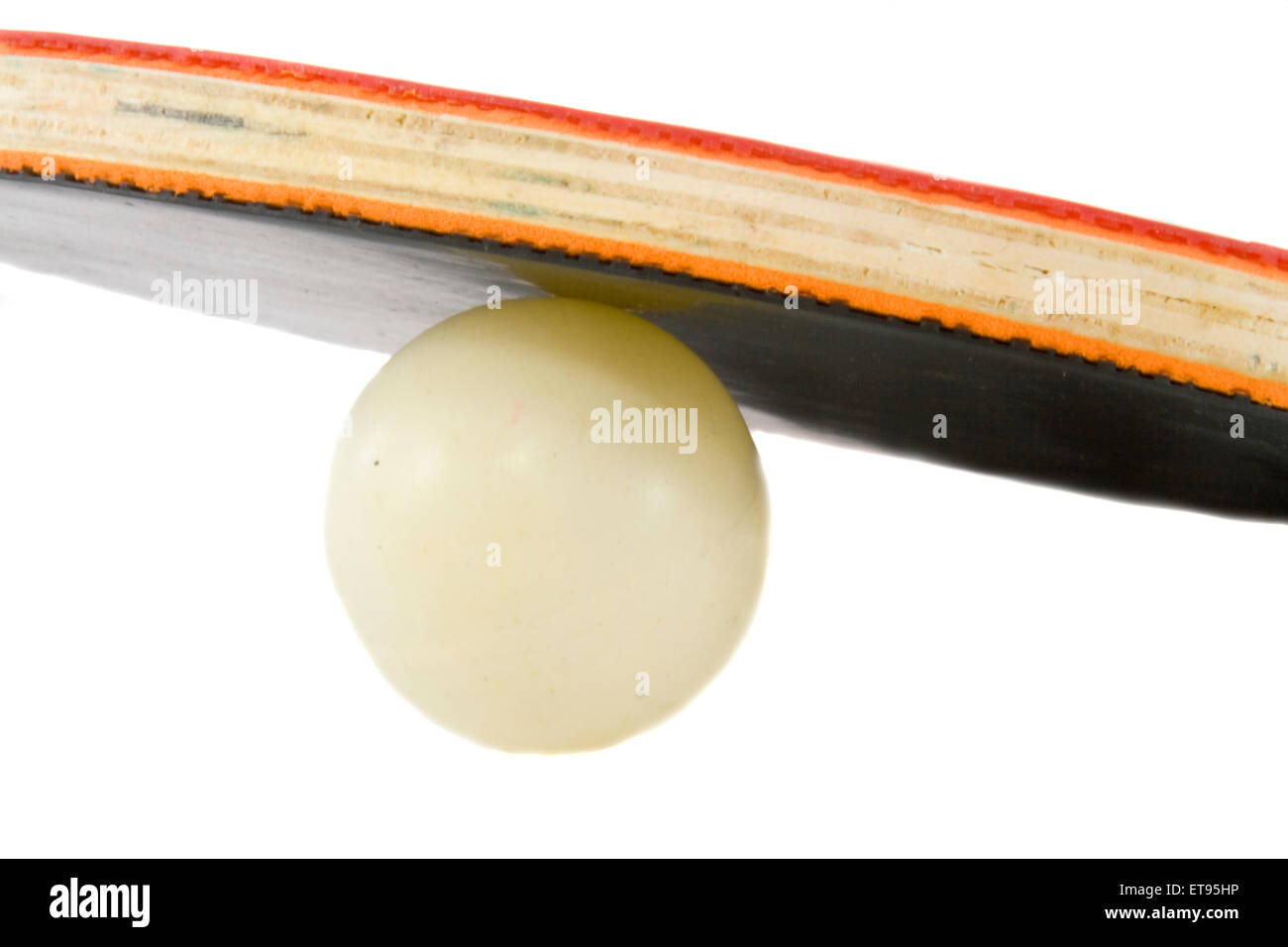 table tennis racket and ball isolated on white background Stock Photo ...