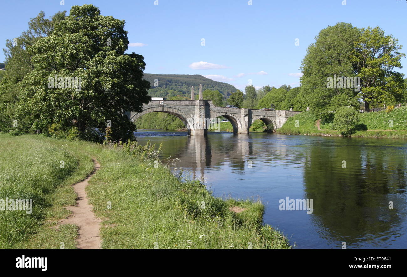 General Wade's bridge over River Tay Aberfeldy Scotland June 2015 Stock ...