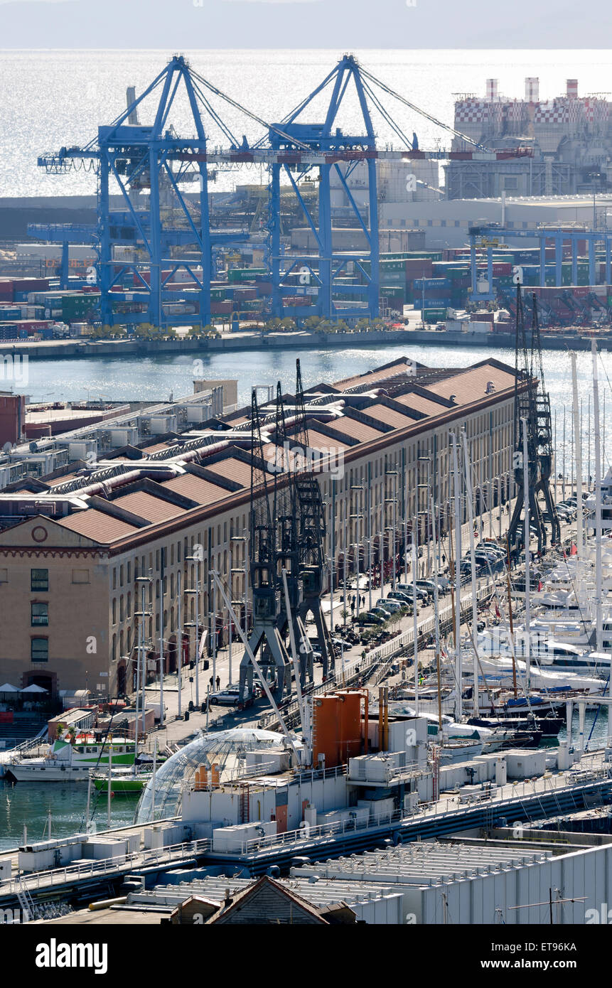 around the port of Genoa city Stock Photo - Alamy
