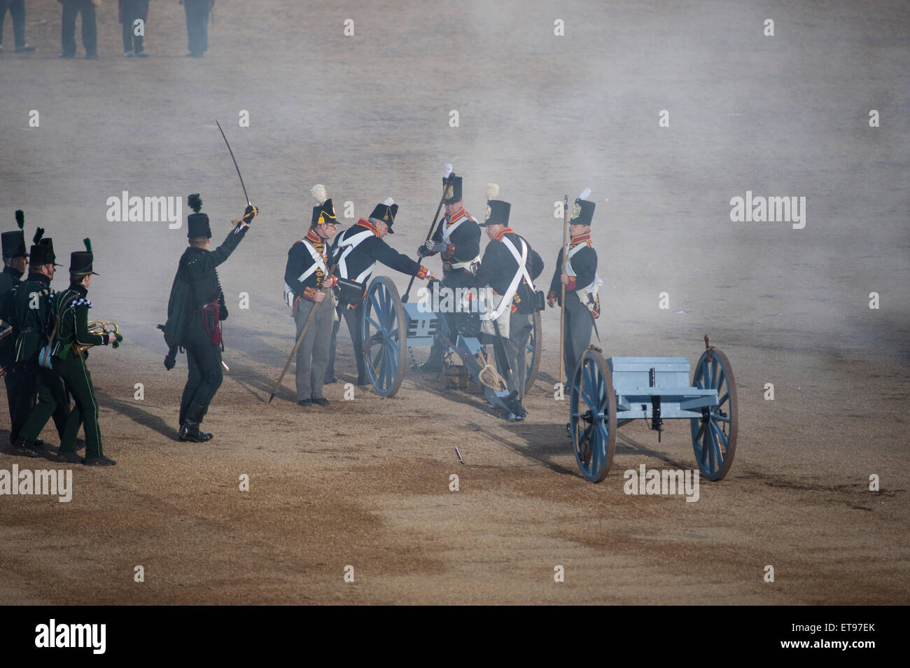 The Battle of Waterloo reenactment at the Household Division Beating ...