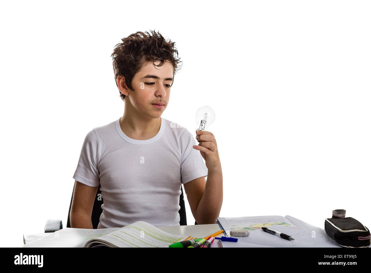 Boy with questioning expression hi-res stock photography and images - Alamy