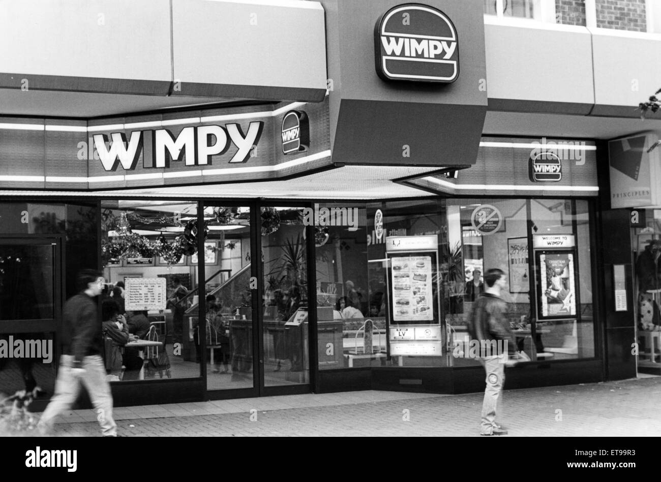 1980s restaurant Black and White Stock Photos & Images - Alamy