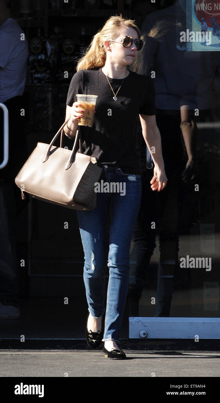 Actress Emma Roberts looking casual as she grabs a quick breakfast at ...