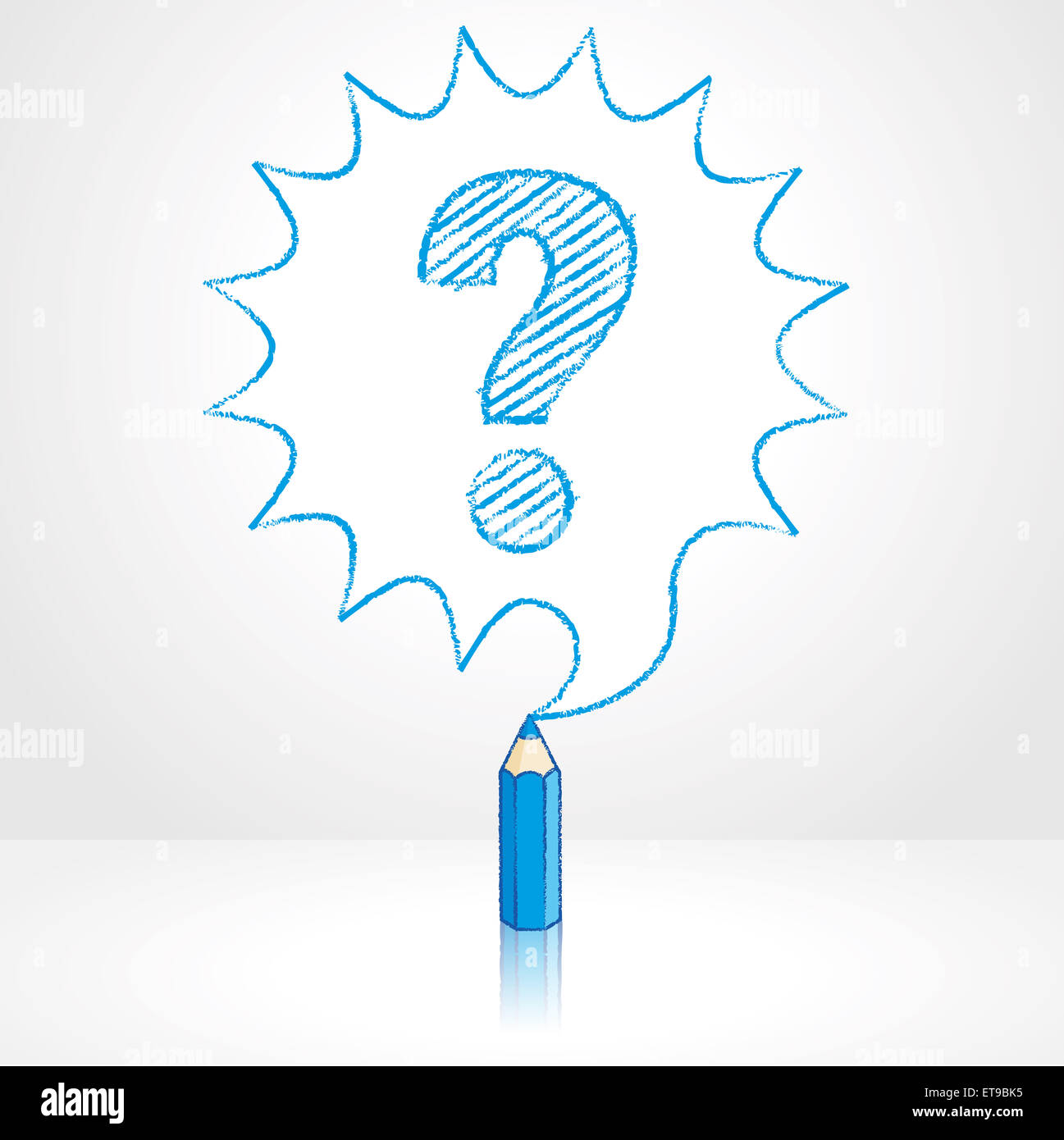 Color pencil question mark hi-res stock photography and images - Alamy