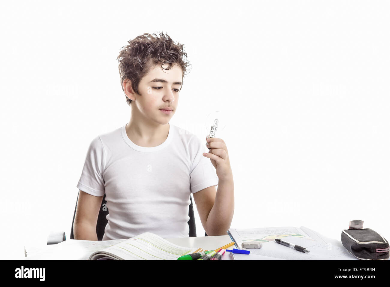 Boy with questioning expression hi-res stock photography and images - Alamy