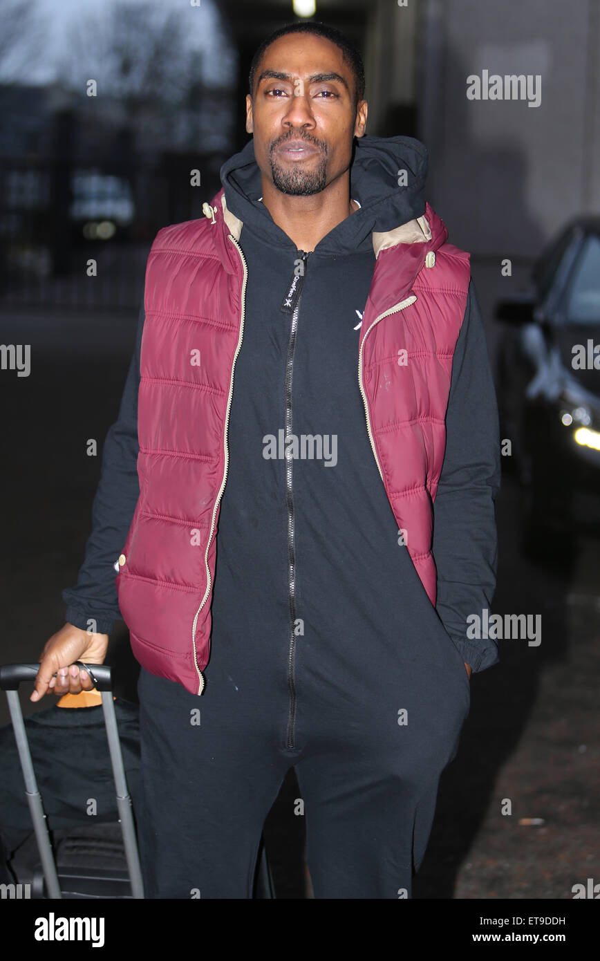 Members of boyband Blue outside the ITV studios Featuring: Blue, Simon ...