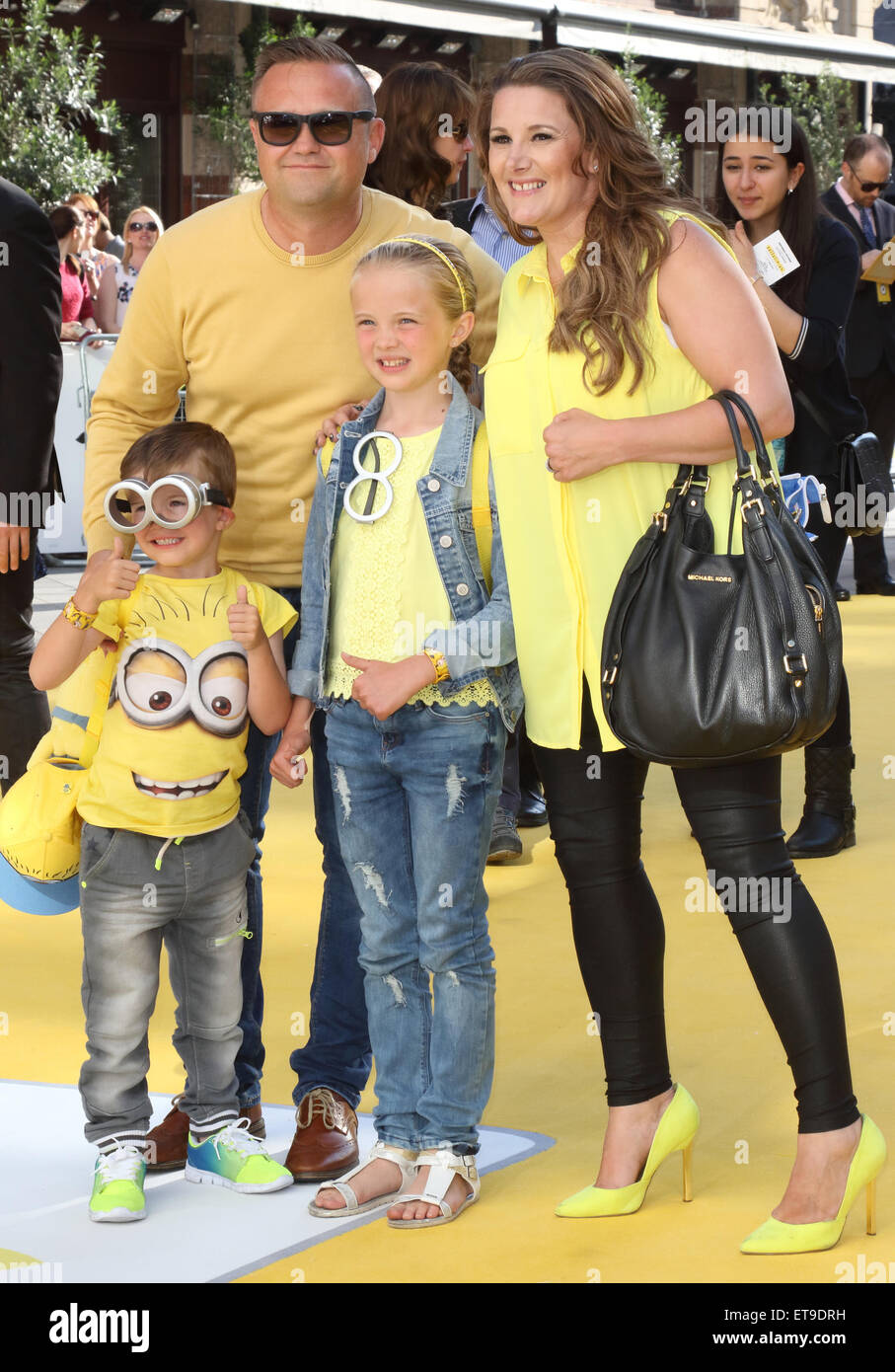 London, UK. 11th July, 2015. Sam Bailey and family at World Premiere of ...