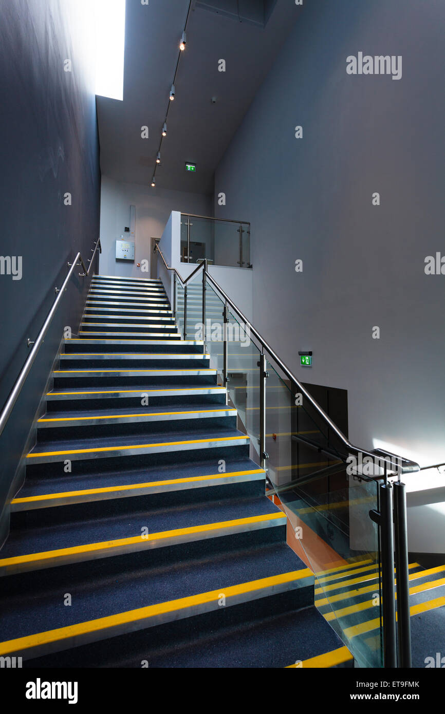 commercial building staircase looking up without people Stock Photo - Alamy