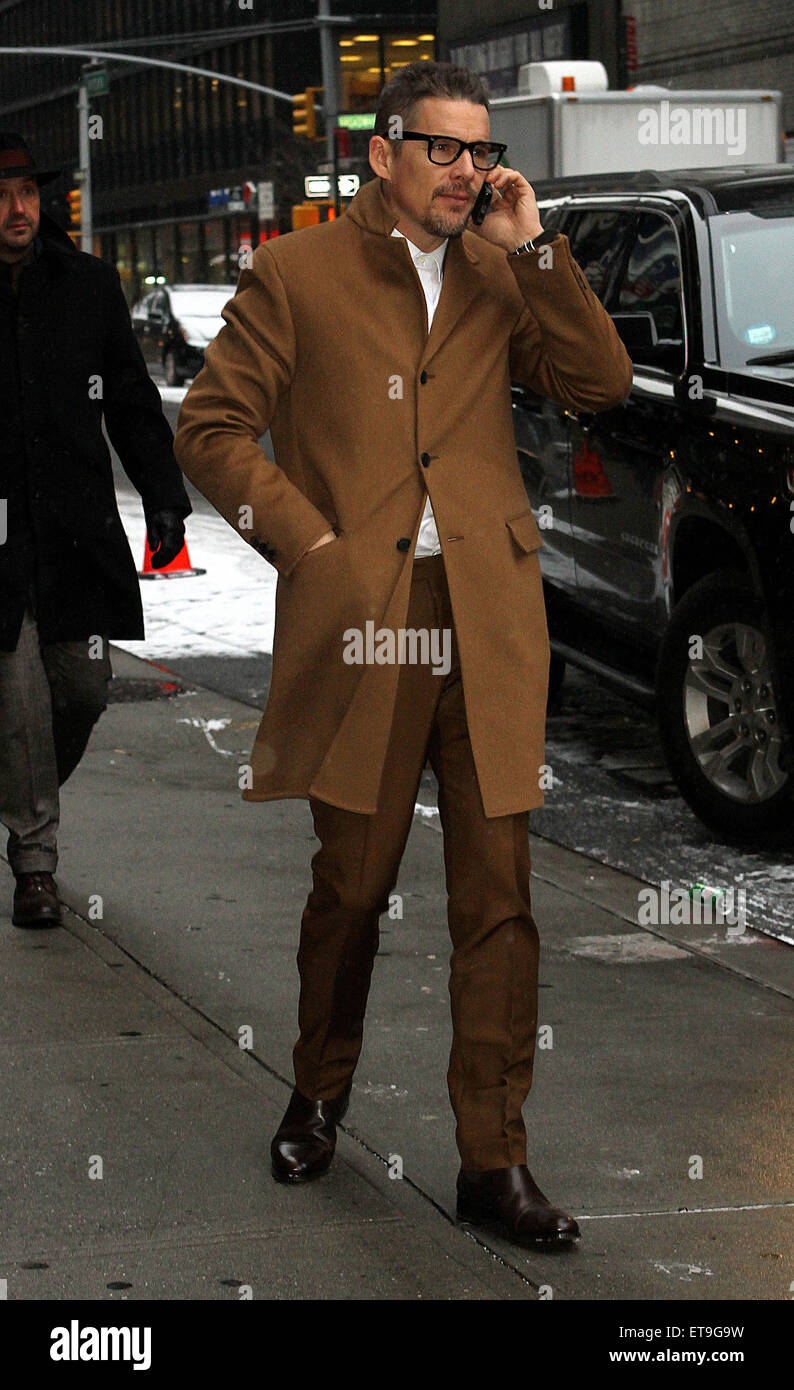 Celebrities outside the Ed Sullivan Theater, as they arrive for their ...