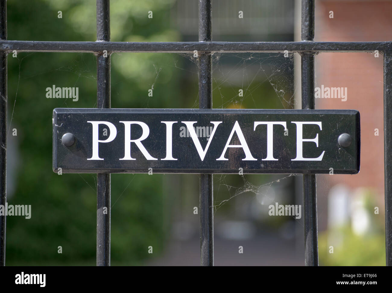 Private property notice on gate hi-res stock photography and images - Alamy
