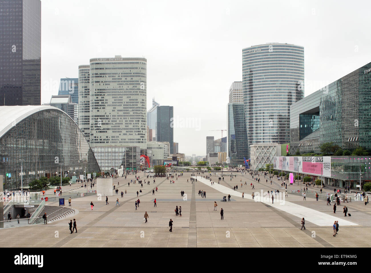 Puteaux, France, view from the Place de la Defense on the Voie des ...