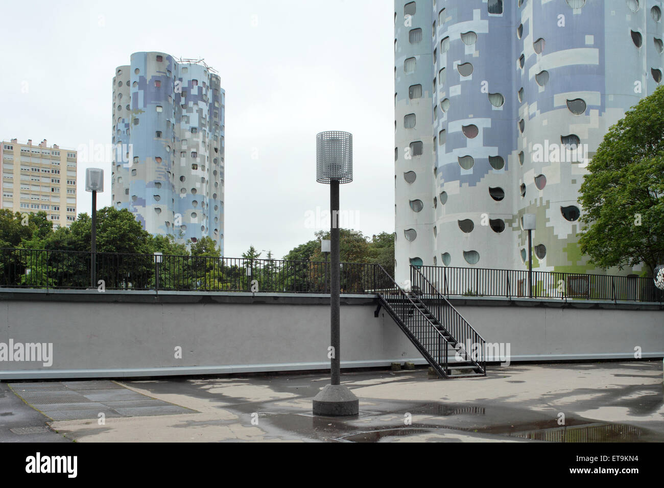 Nanterre, France, Detail of the Tours Aillaud Stock Photo - Alamy