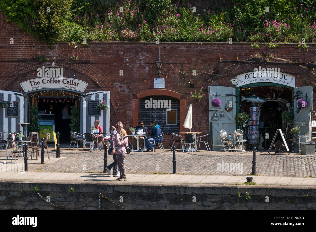 Quayside Arches Shops Devon Uk High Resolution Stock Photography and ...