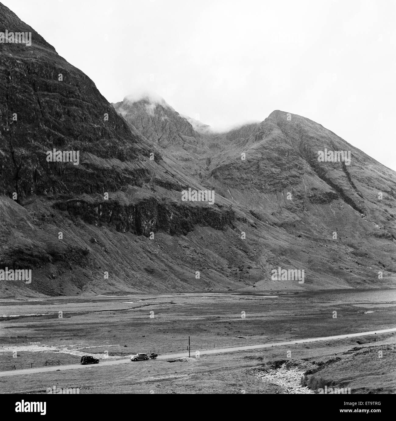 The Pass of Glen Coe. Argyll and Bute, Scotland. 23rd August 1951 Stock ...
