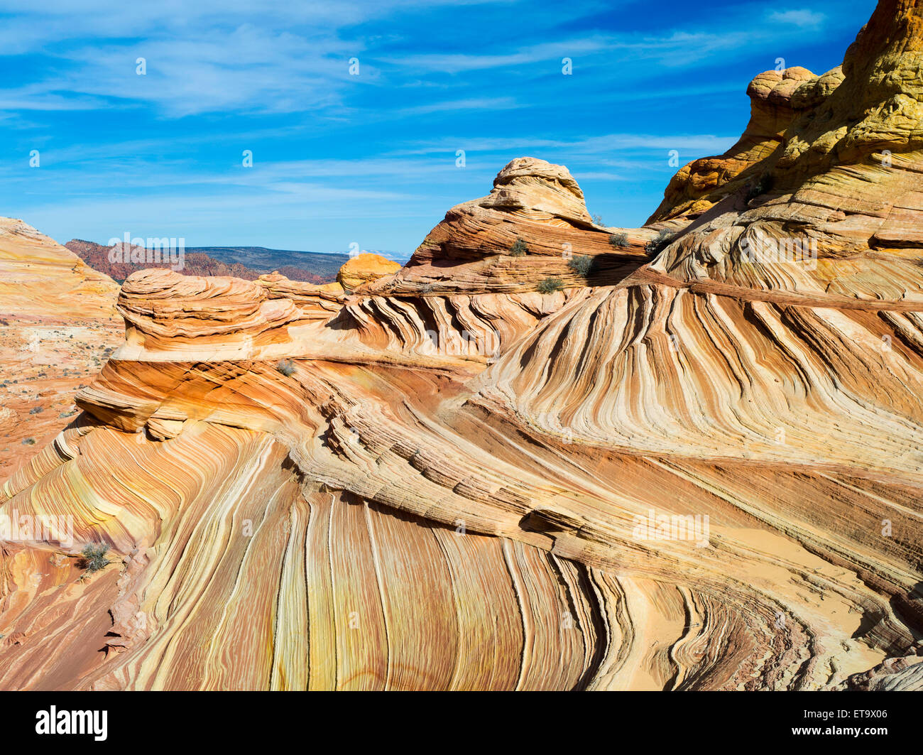 Scene from the beautiful geological formation of colorful folded ...
