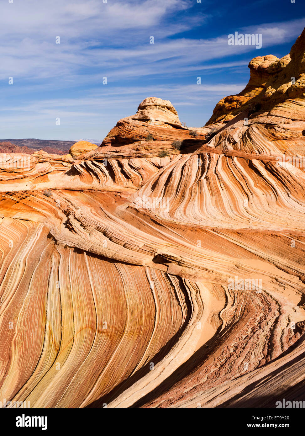 Scene from the beautiful geological formation of colorful folded ...