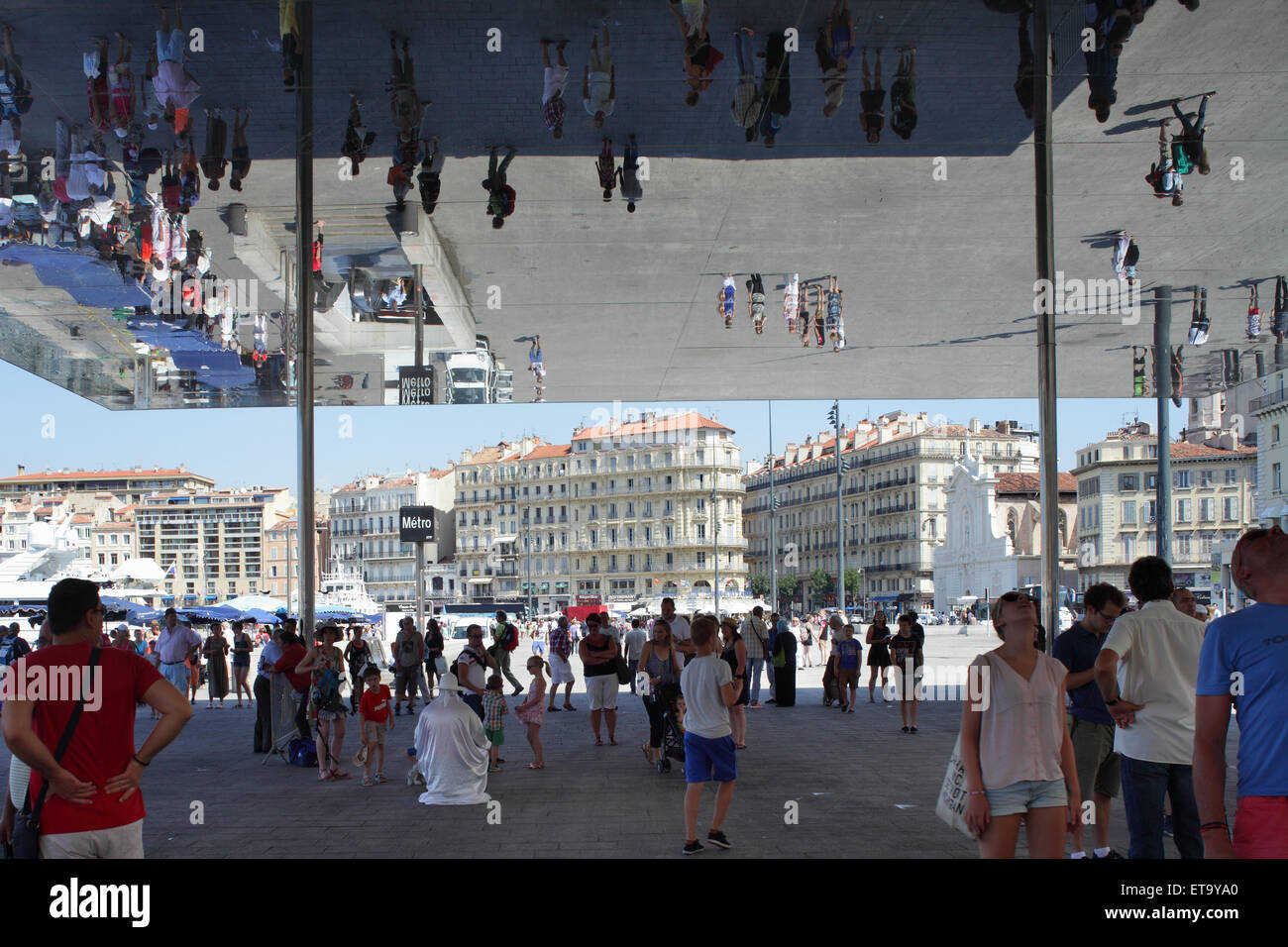 Marseille, France, canopy with a reflective ceiling, designed by Foster ...