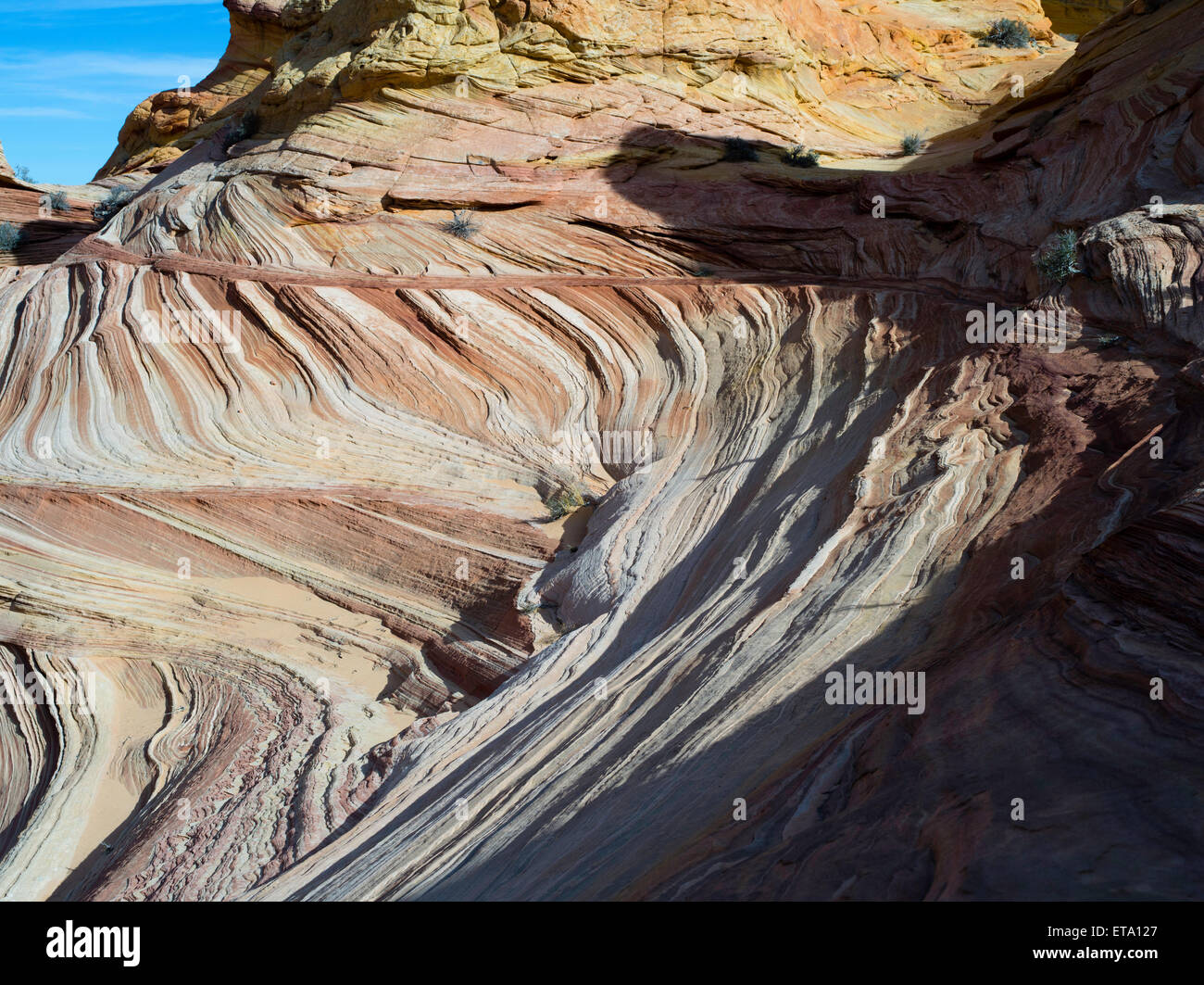 Scene from the beautiful geological formation of colorful folded ...