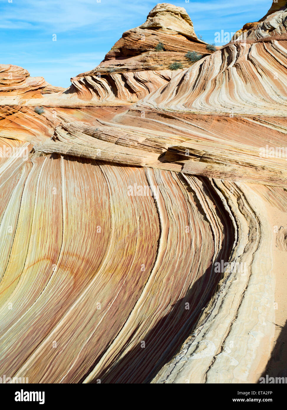 Scene from the beautiful geological formation of colorful folded ...