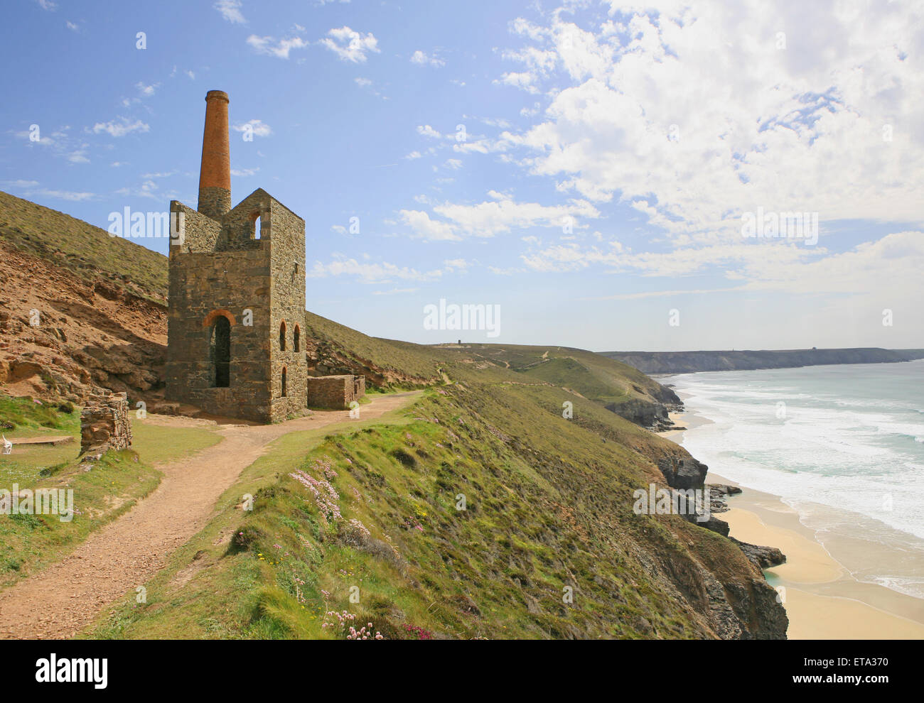Wheal Coates tin mine near St Agnes North Cornwall coast England GB UK ...