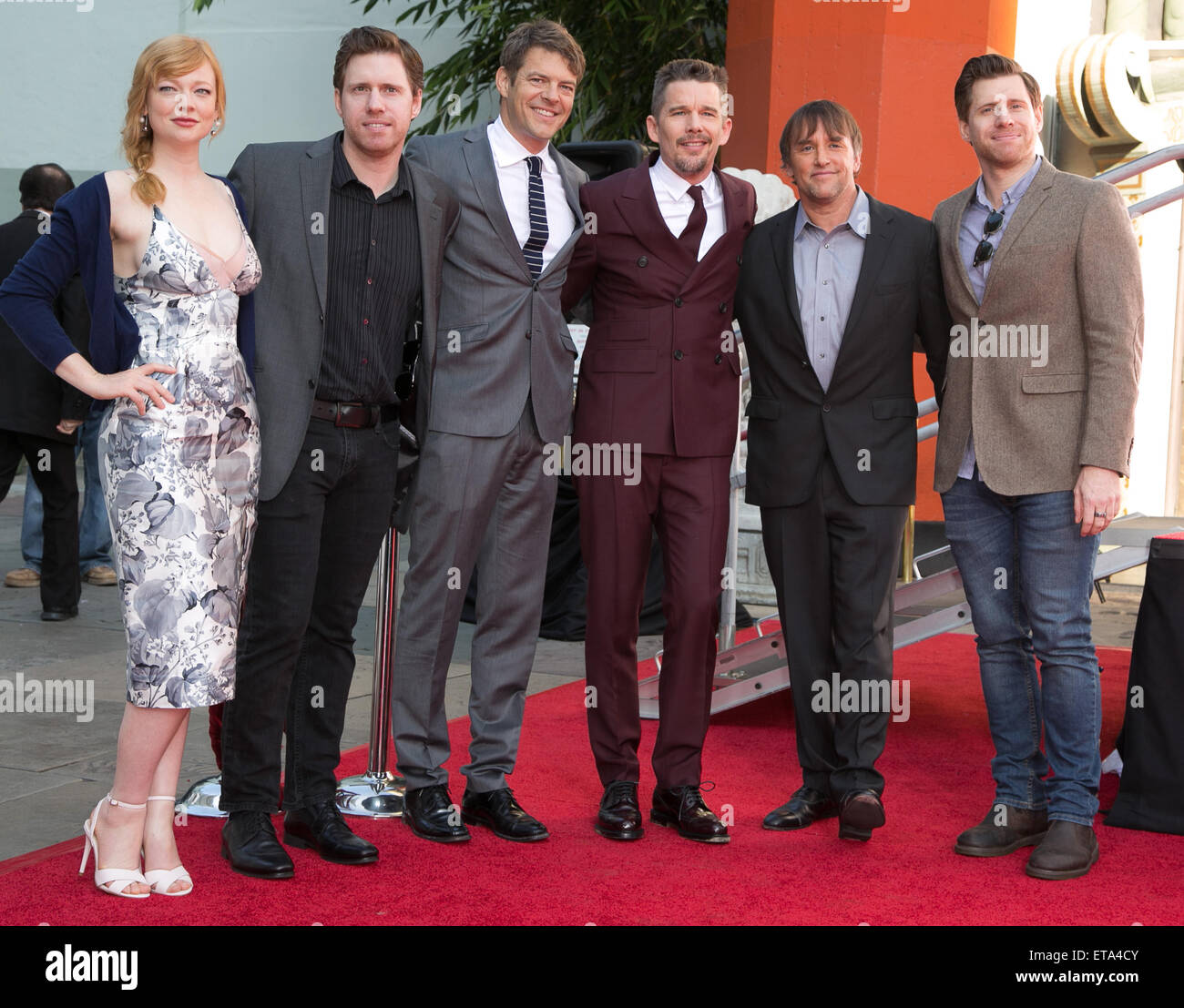 Actor Ethan Hawke poses at his hand-print and foot-print ceremony at ...