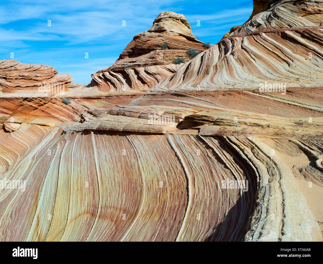 Scene from the beautiful geological formation of colorful folded ...