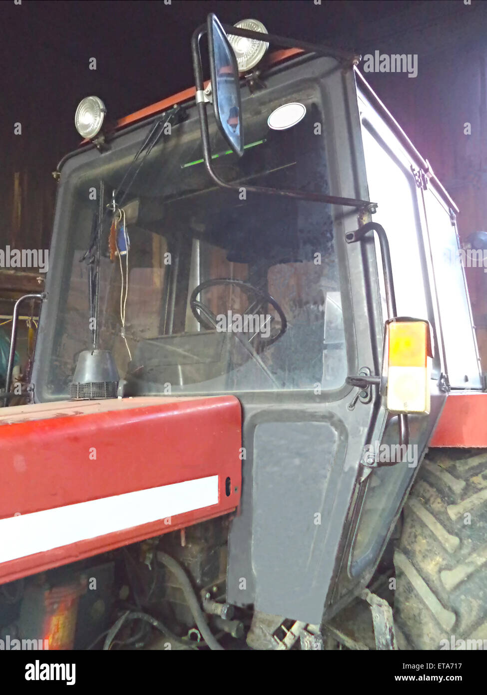 Cabin of the tractor Stock Photo - Alamy