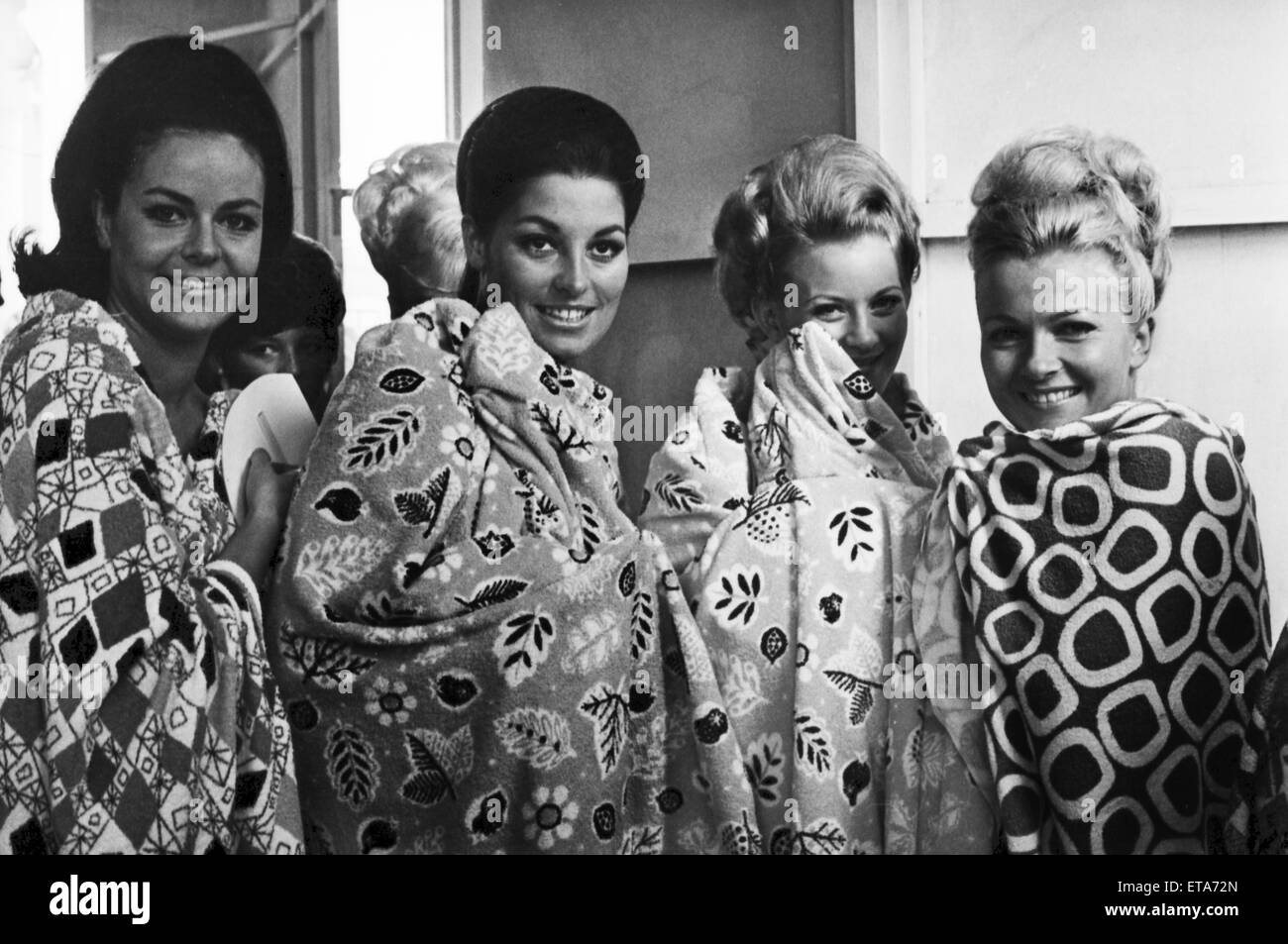 Miss Great Britain Contestants, with eventual winner 2nd left, Jennifer ...