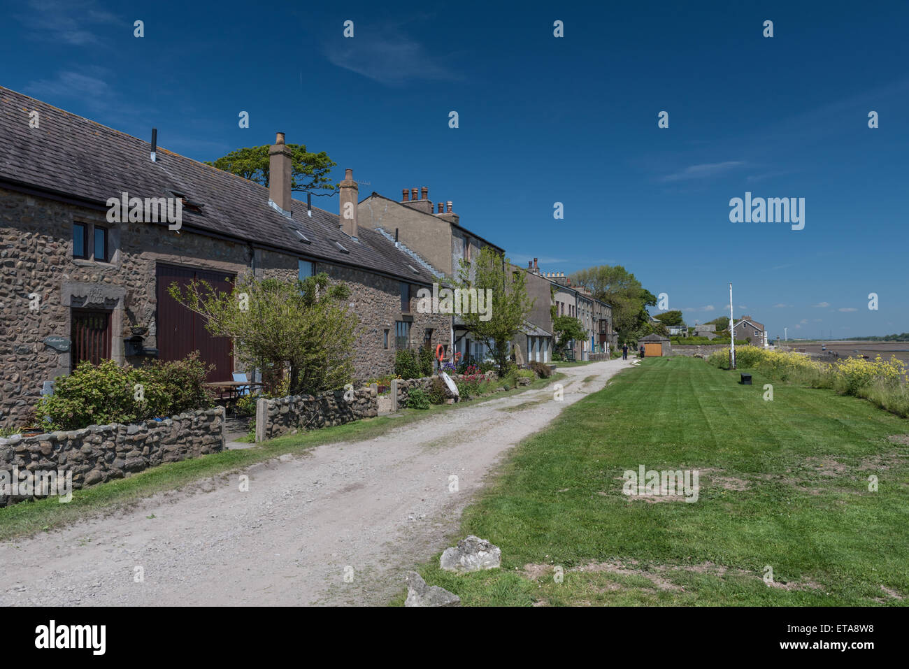 Second Terrace and Cotton Tree barn Sunderland Point Stock Photo - Alamy
