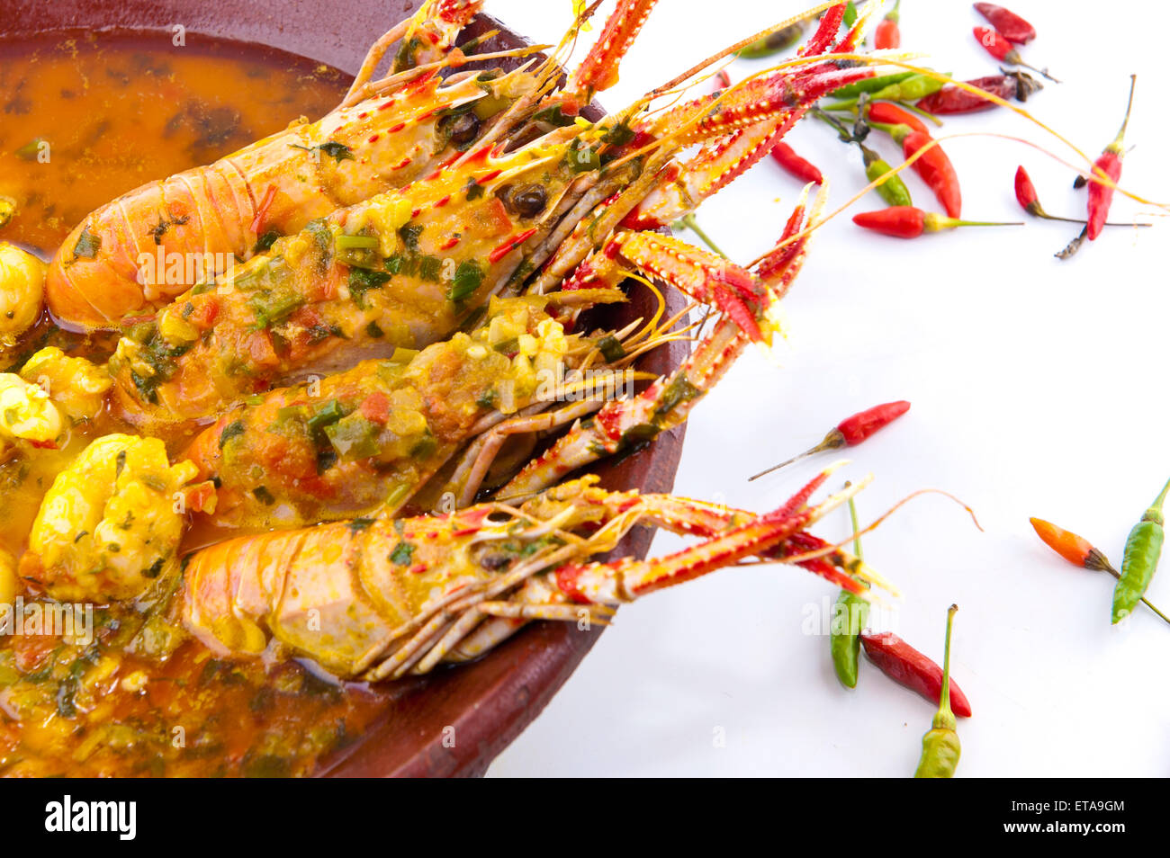 Brazilian afro cuisine - Crayfish Stew Stock Photo - Alamy