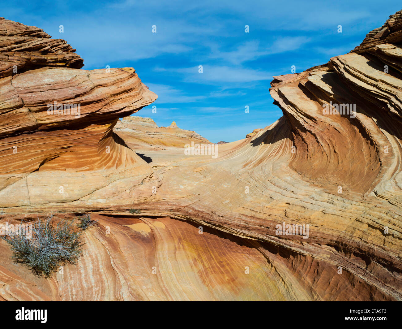 Scene from the beautiful geological formation of colorful folded ...
