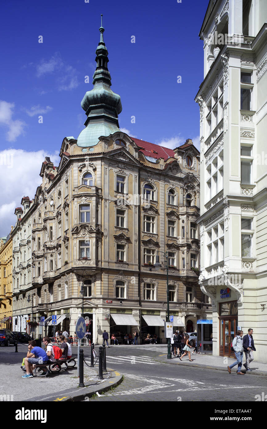 Prague, Czech Republic, Old buildings in the Josefstadt Stock Photo - Alamy