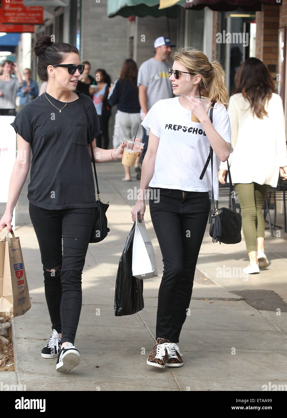 Emma Roberts out shopping with a friend in West Hollywood Featuring ...